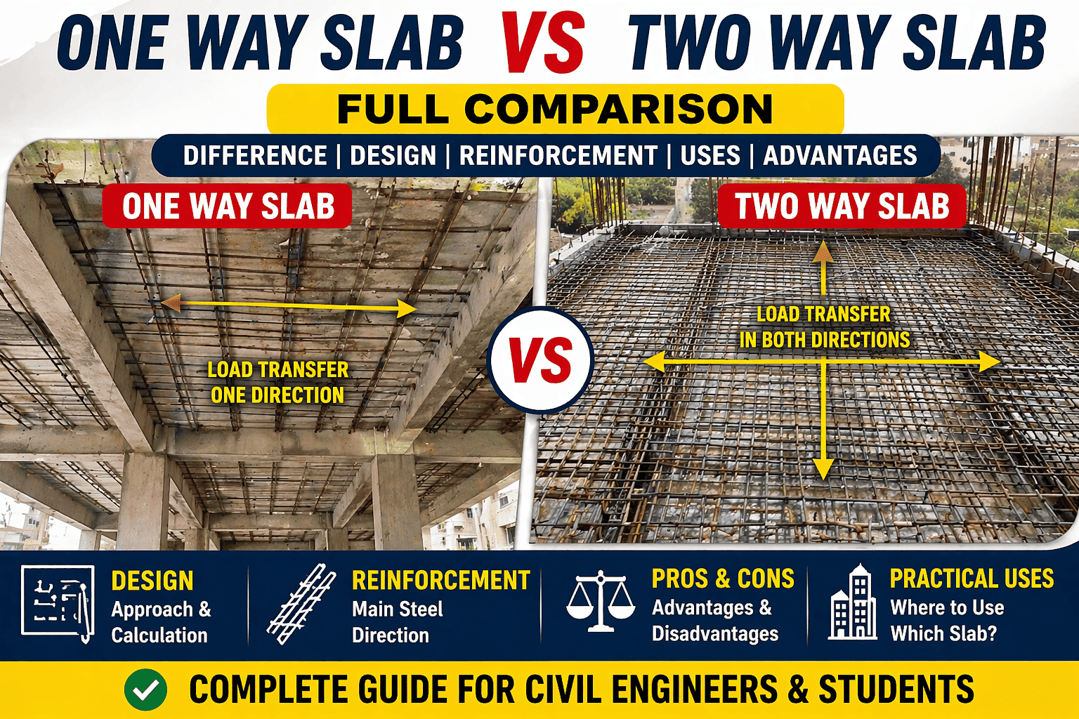 One Way Slab vs Two Way Slab: complete guide